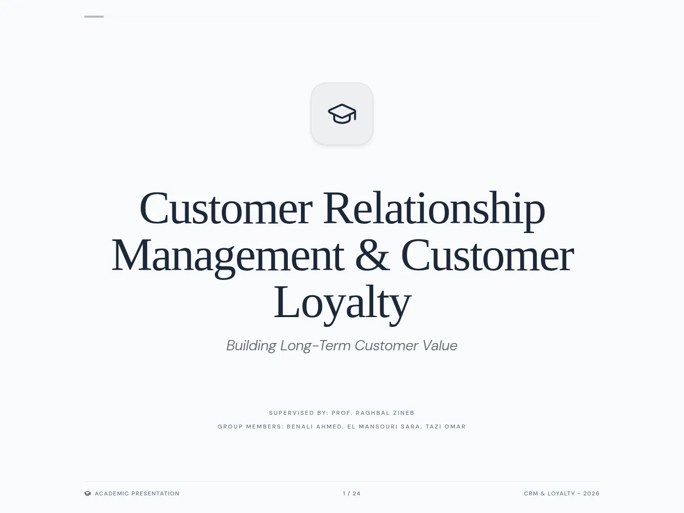 CRM Loyalty Academic Slides