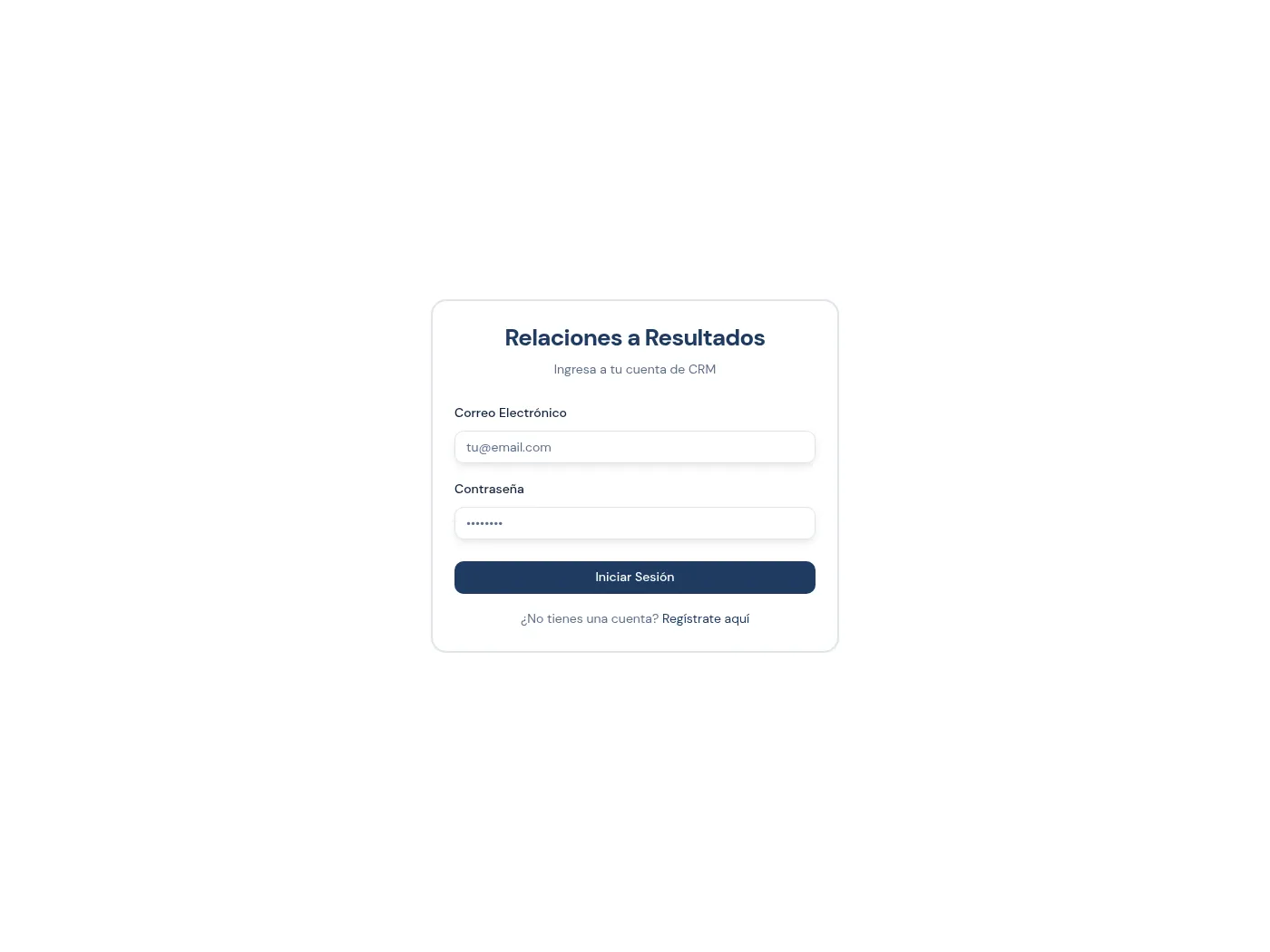 Relaciones a Resultados CRM