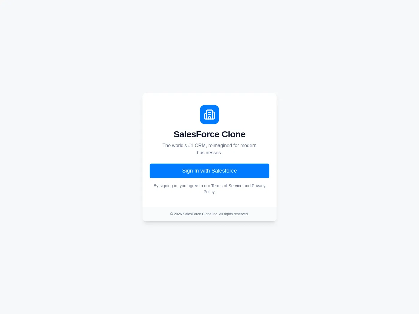 Salesforce CRM Clone