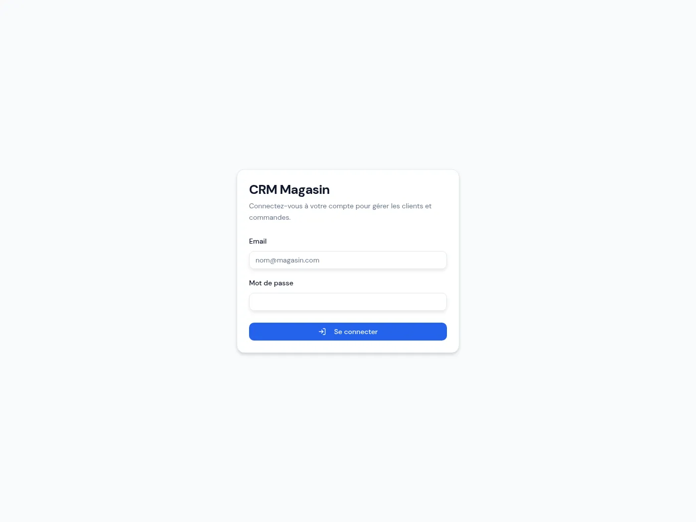 ShopCRM Simplifié