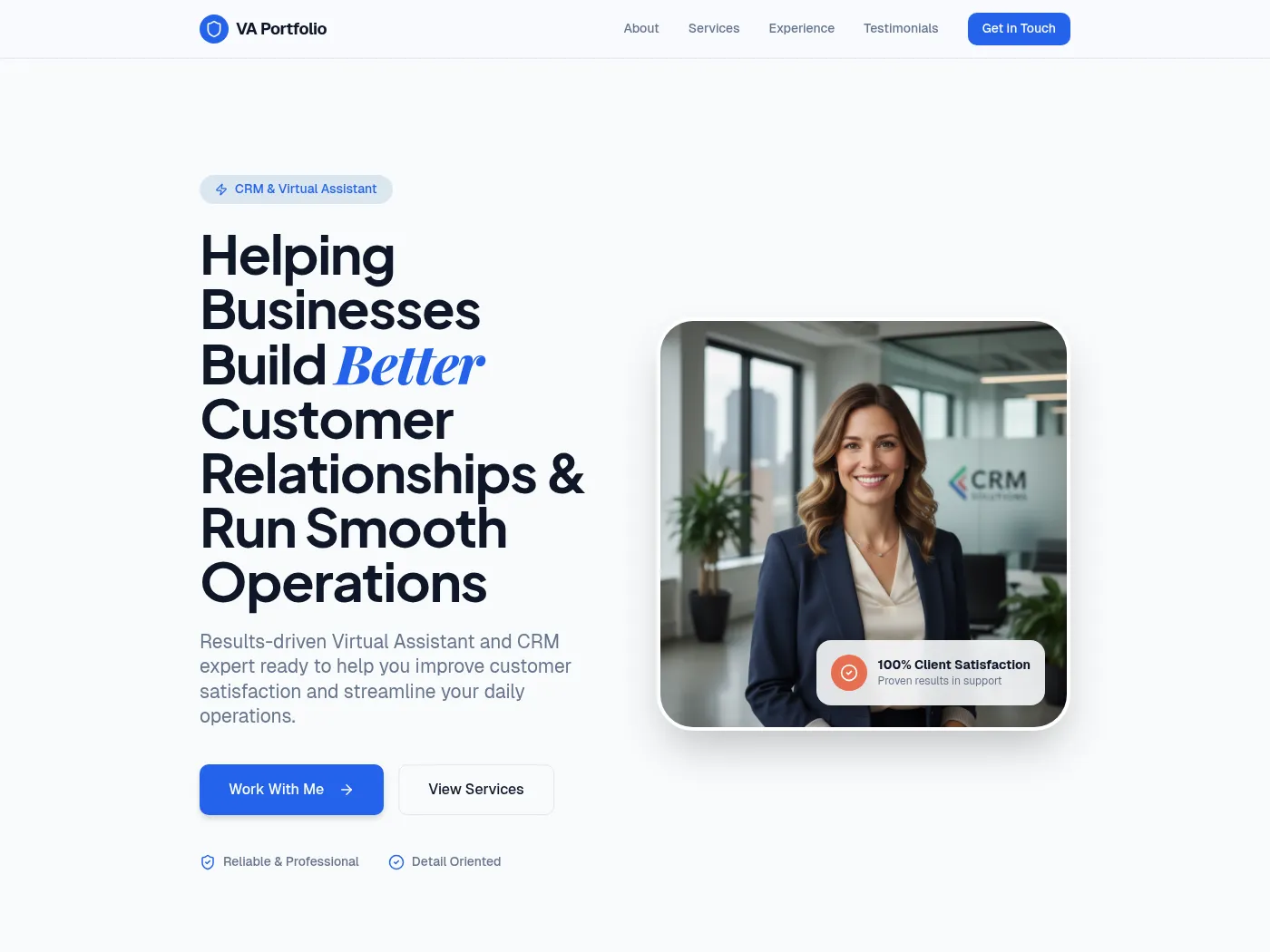 VA CRM Portfolio Site