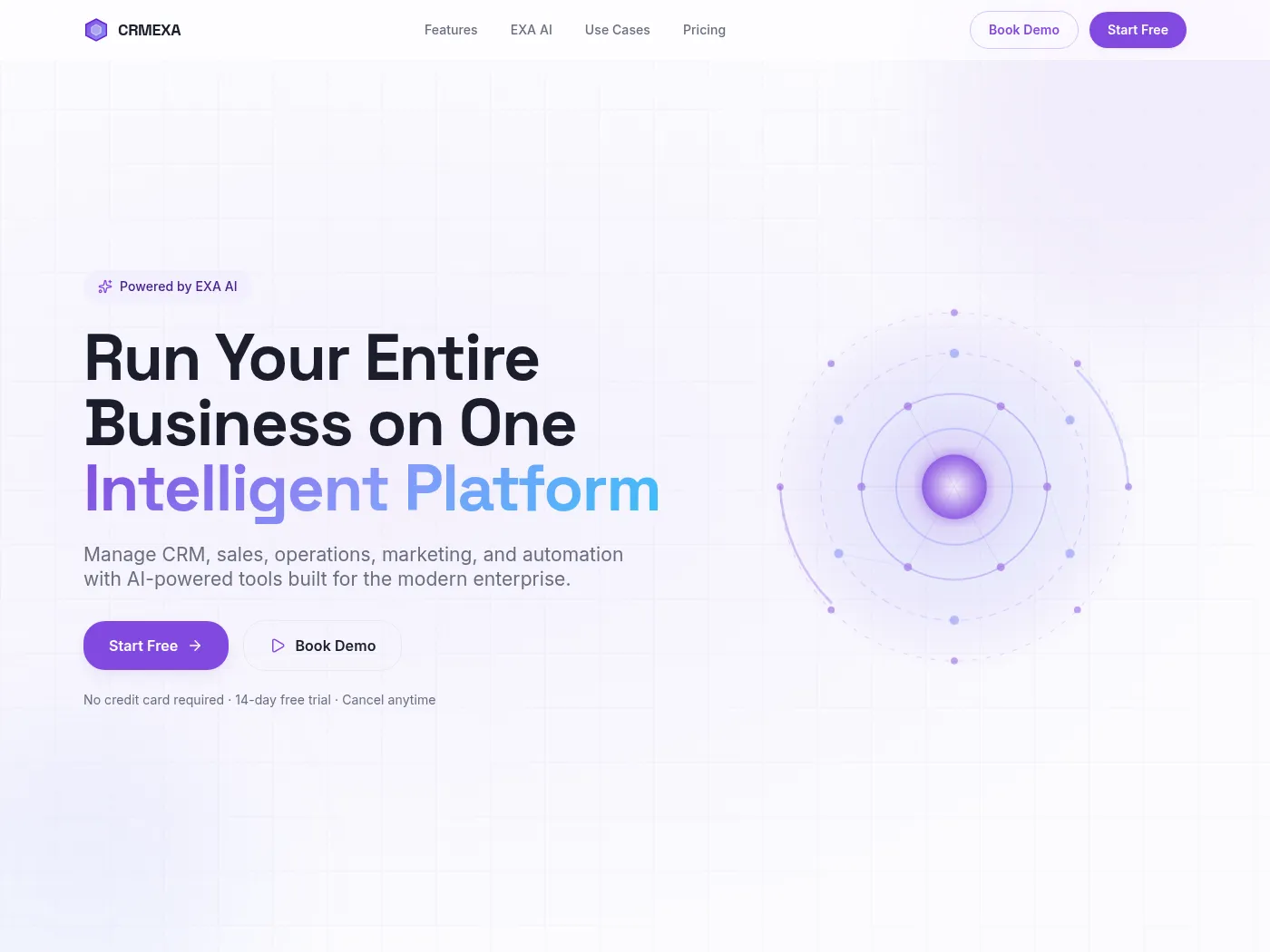 CRMEXA SaaS Homepage