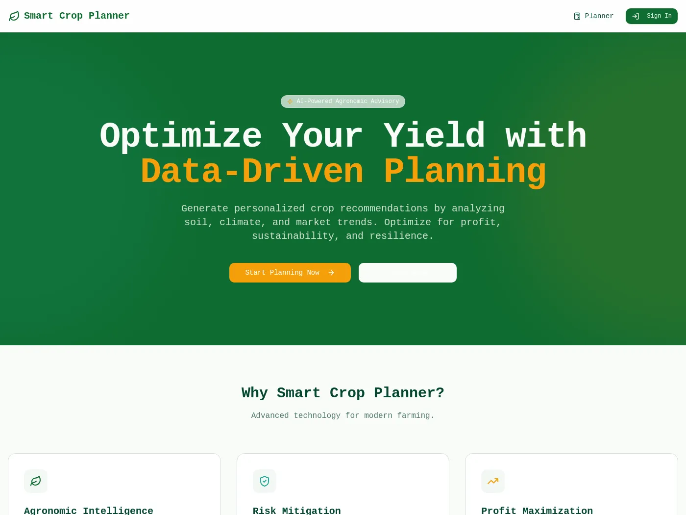 Smart Crop Planner