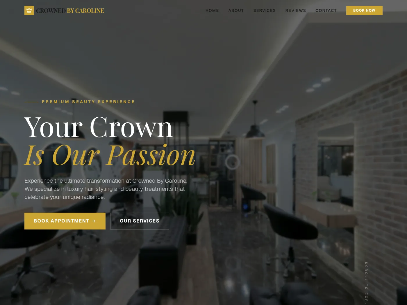 Crowned Salon Website
