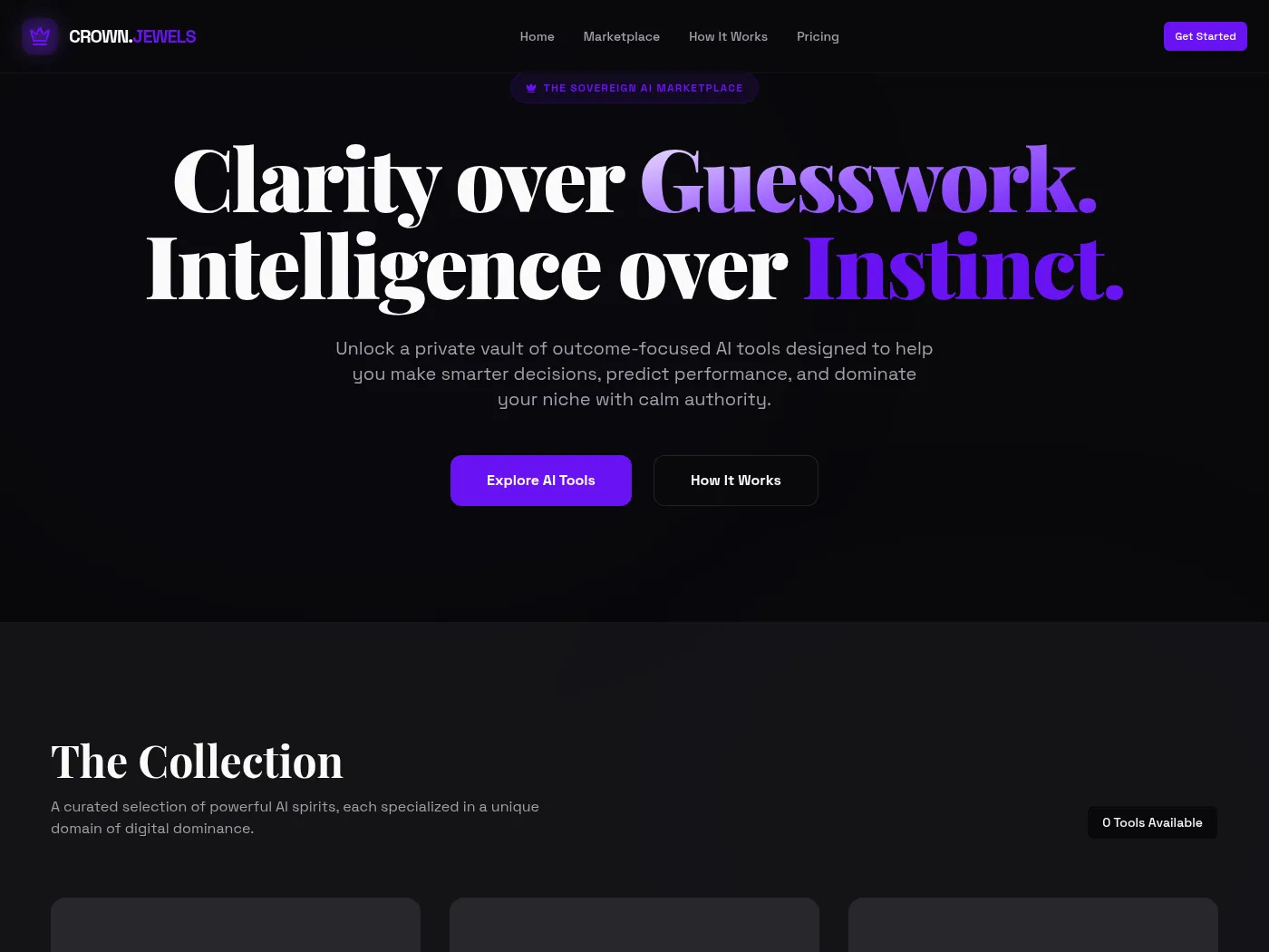 CROWN.JEWELS AI Marketplace
