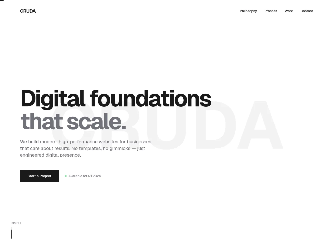 CRUDA Motion Agency Site