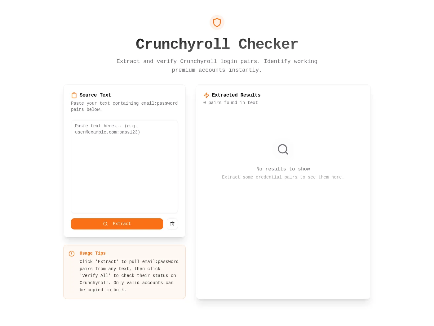 Crunchyroll Credential Checker