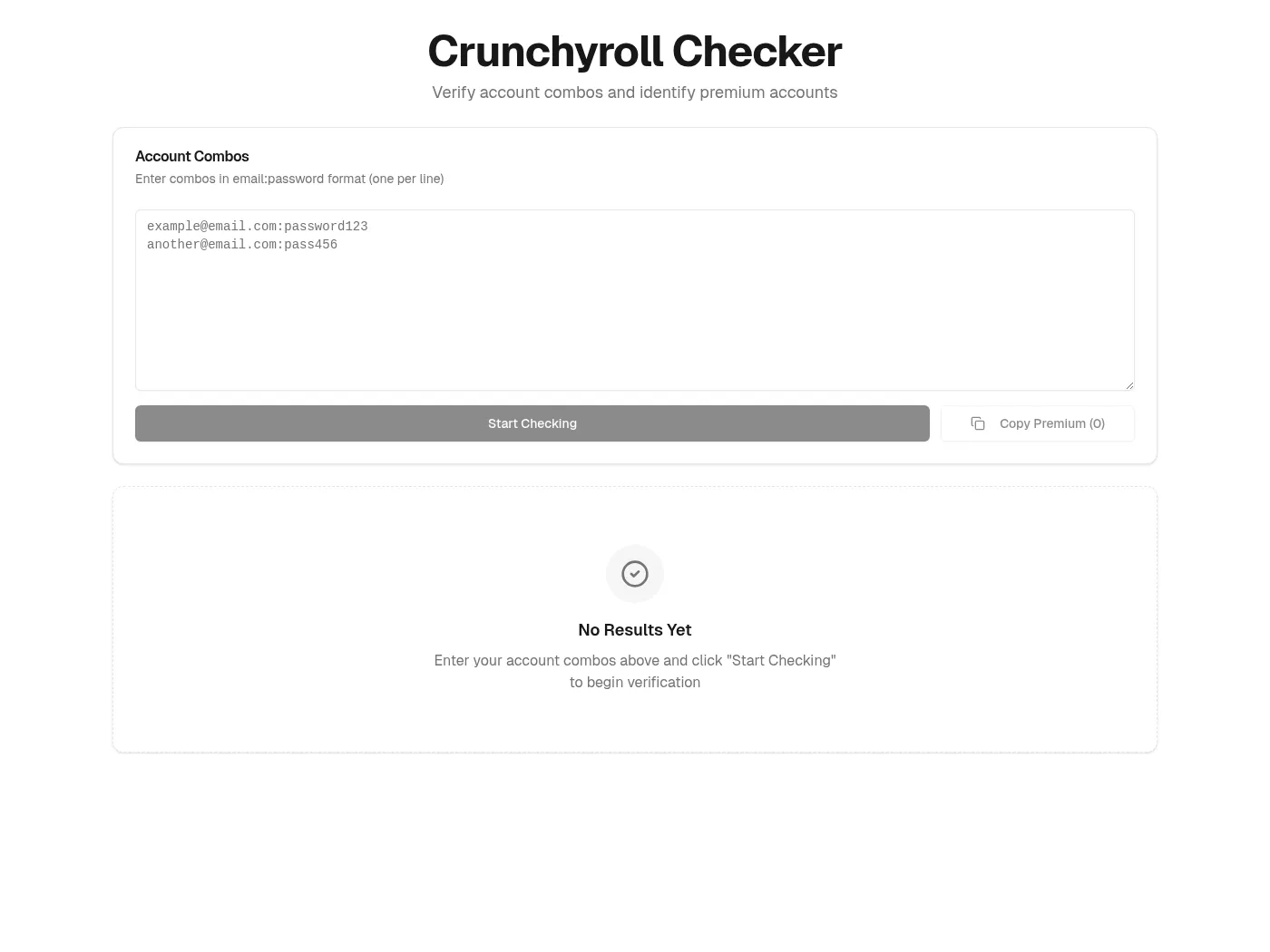 Crunchyroll Account Checker