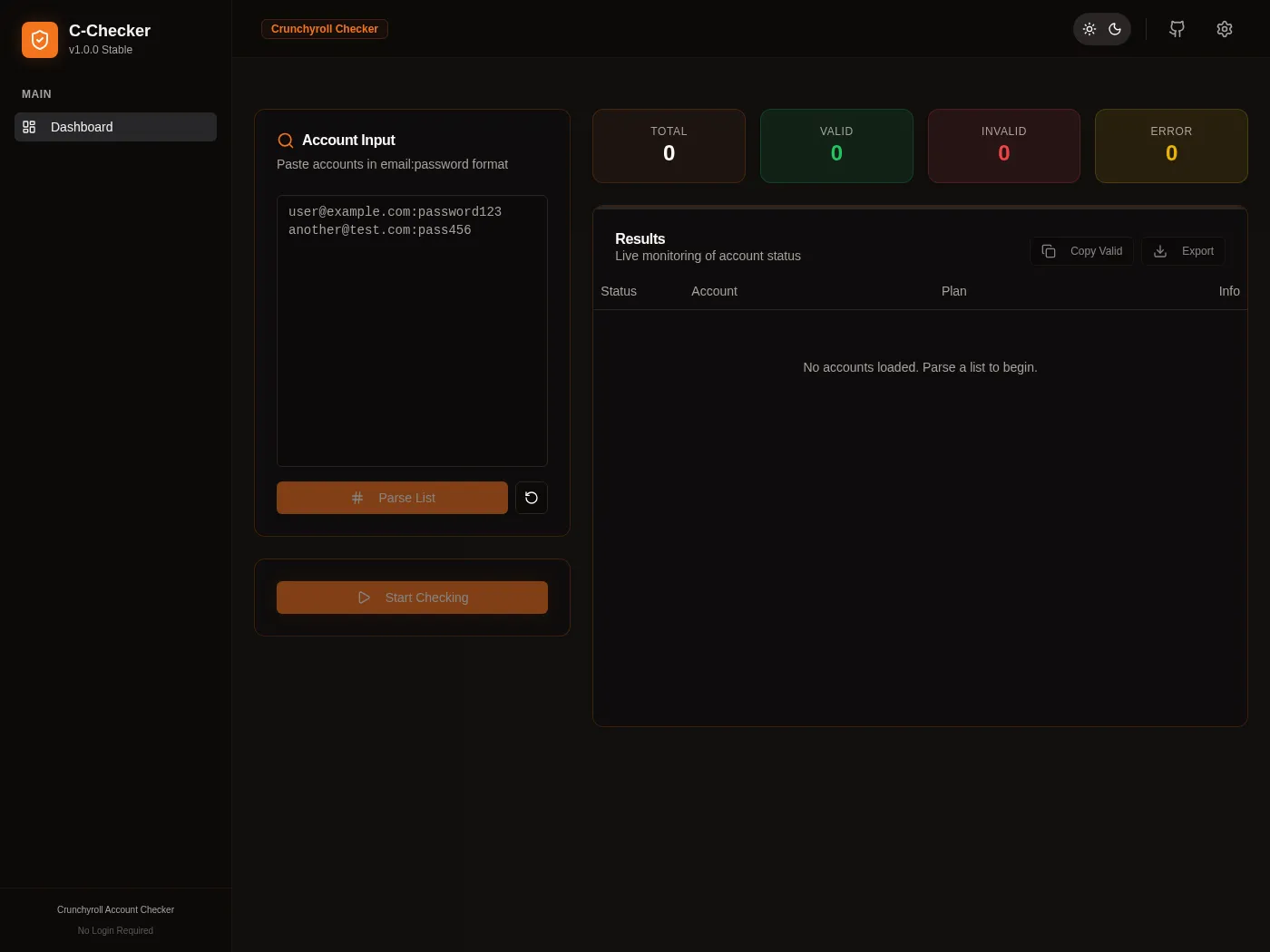 Crunchyroll Account Checker