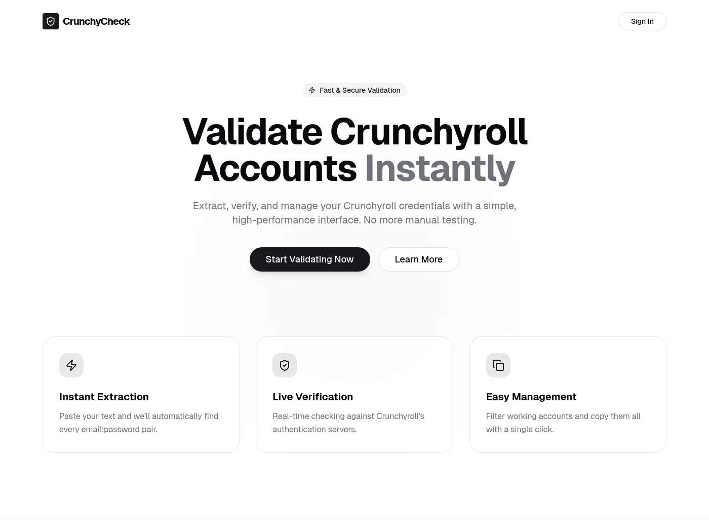 CrunchyCheck Validator
