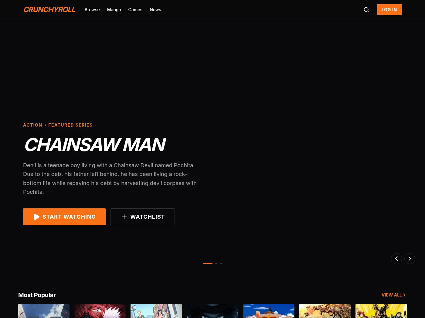 CrunchyRoll Clone