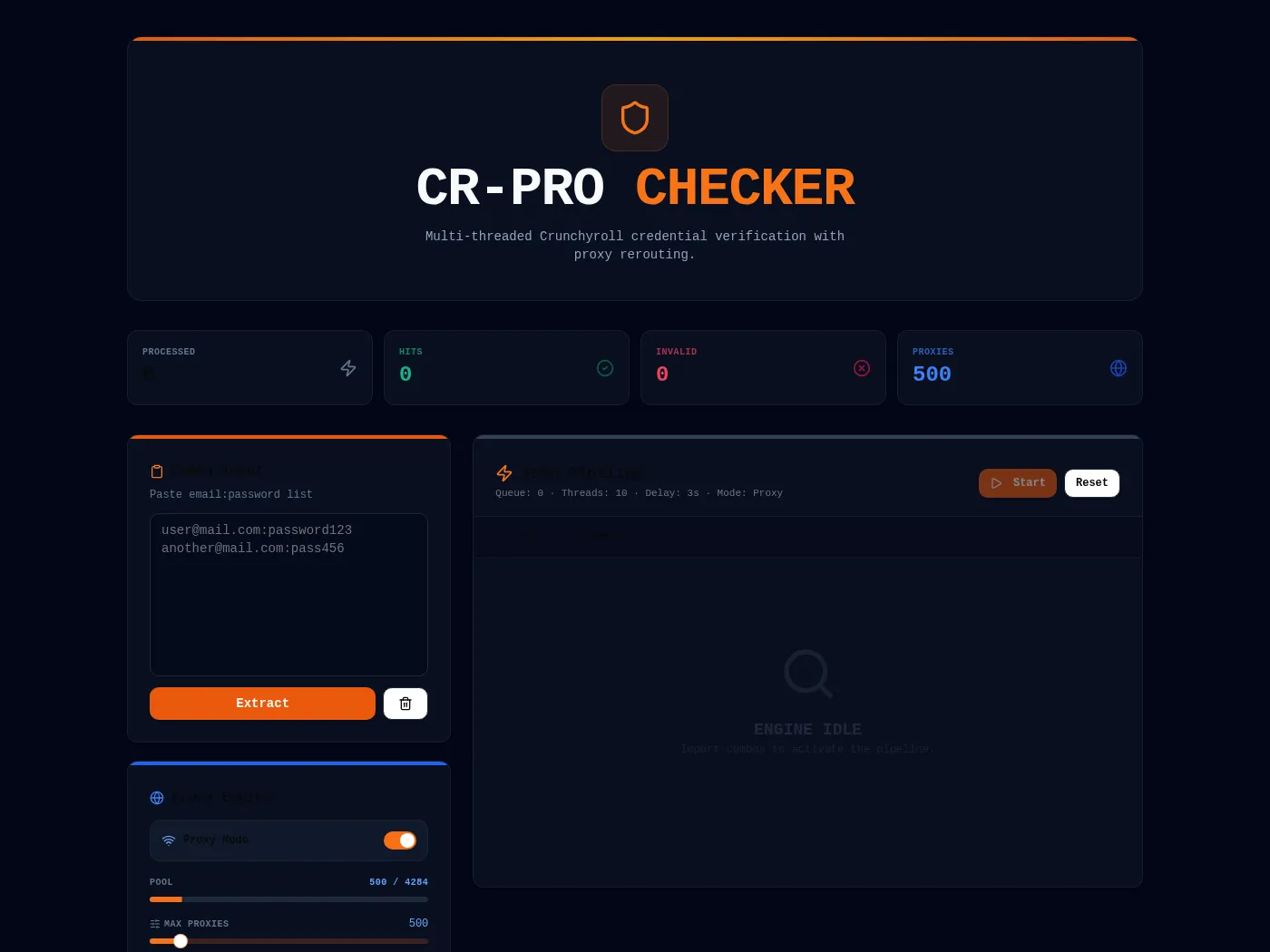 Crunchyroll Credential Checker (Remix)