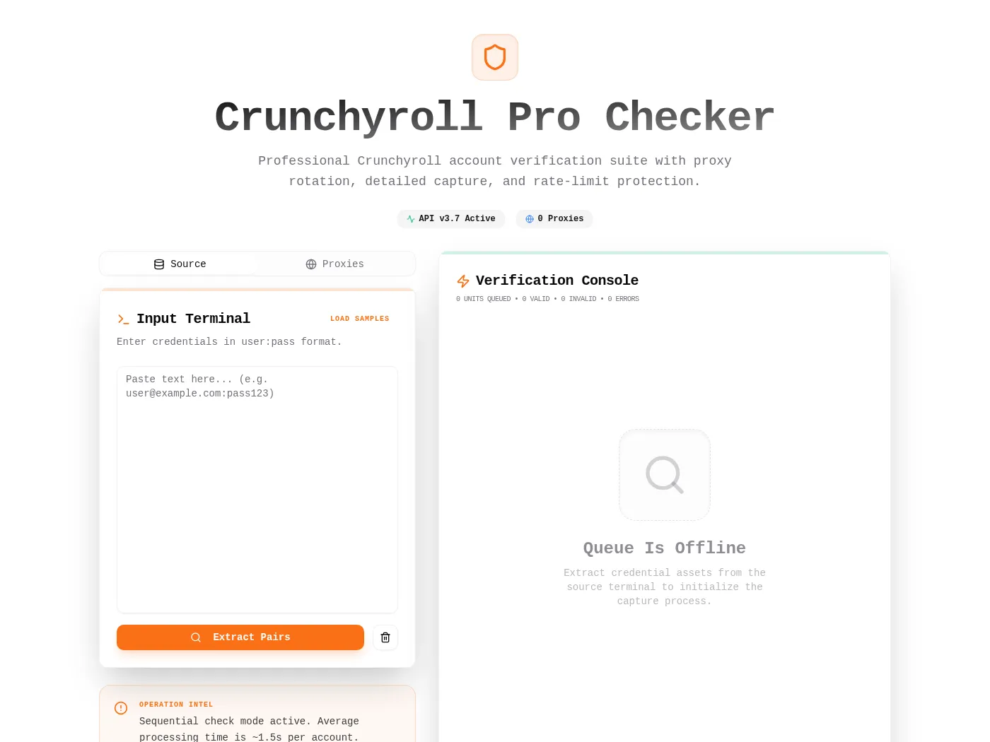 Crunchyroll Credential Checker (Remix)