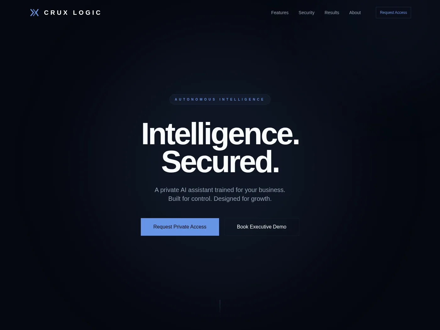 Crux Logic SaaS Homepage
