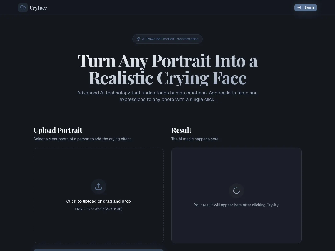 CryFace Generator