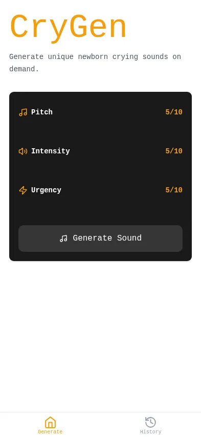 CryGen Sound App