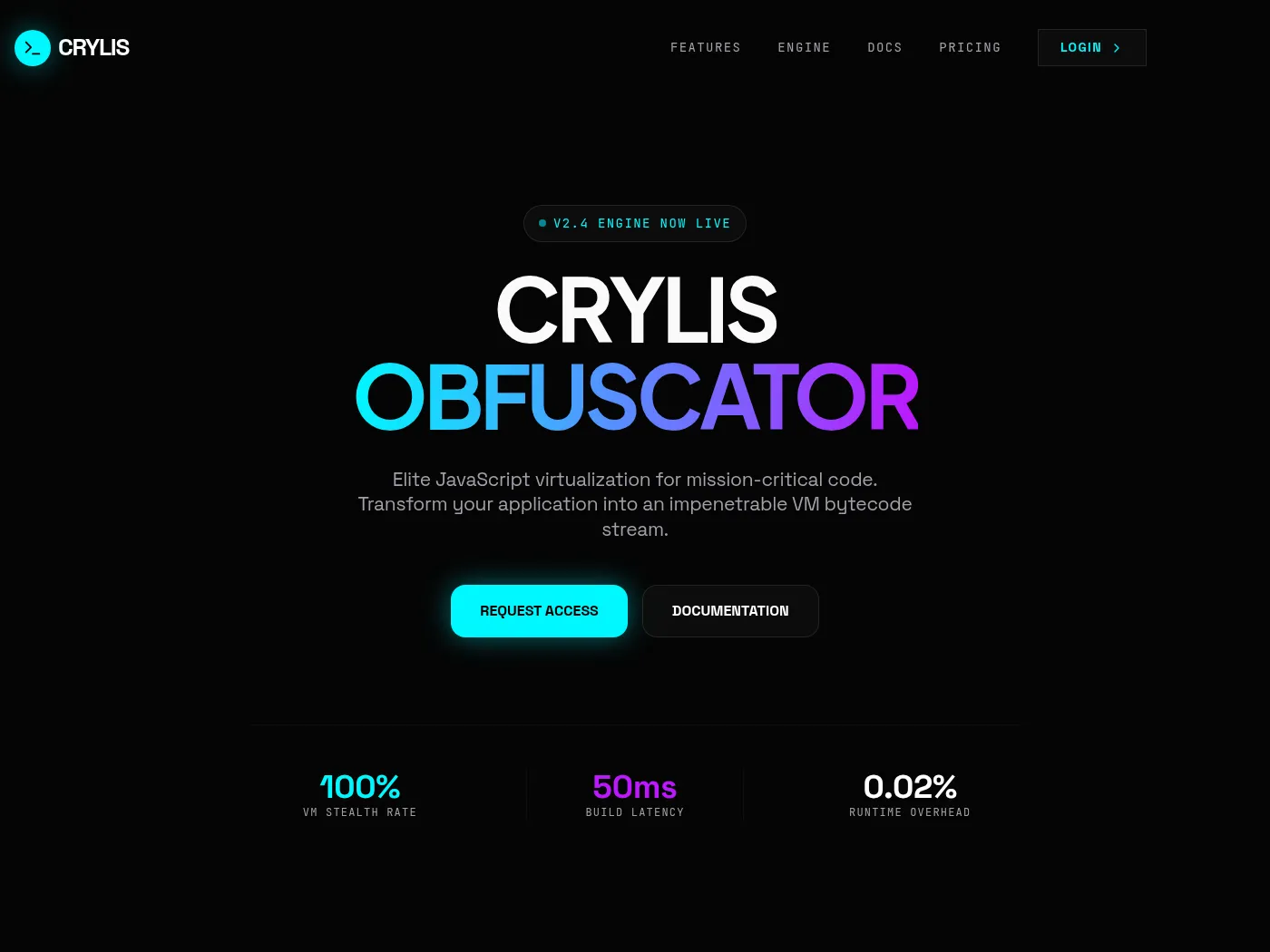 Crylis 3D Landing Page
