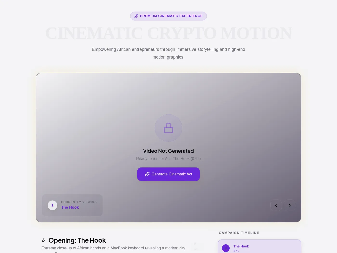 Cinematic Crypto Motion Ad