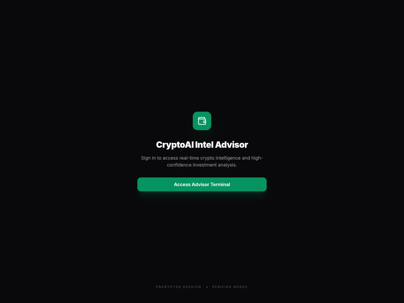 CryptoAI Intel Advisor