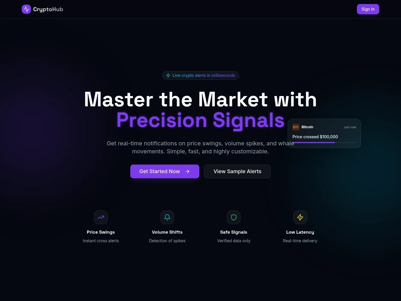 Crypto Market Alert Hub