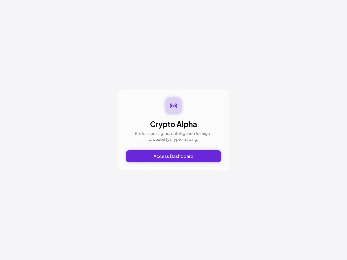 Crypto Alpha Dashboard