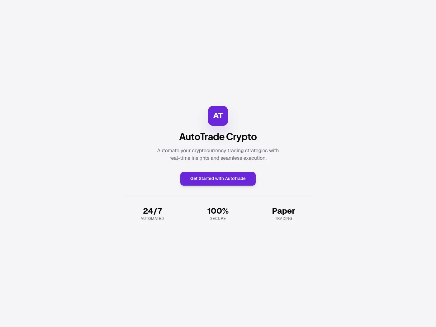 AutoTrade Crypto App