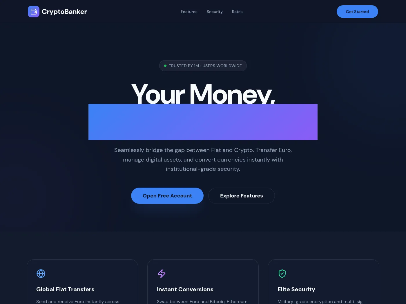 CryptoBanker Web Platform