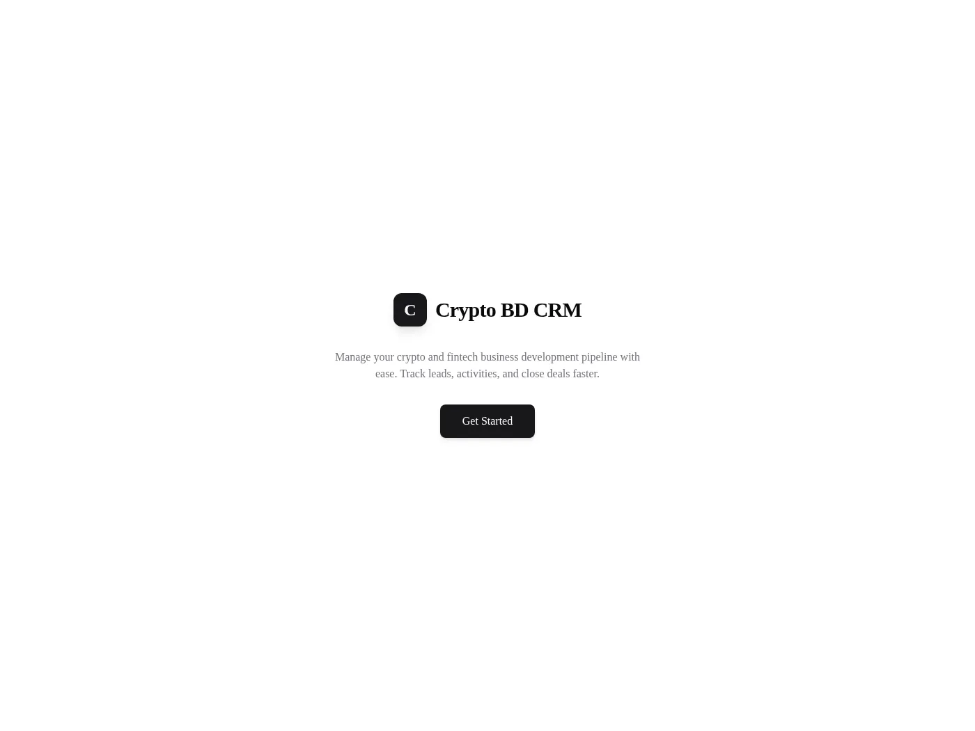 Crypto BD CRM