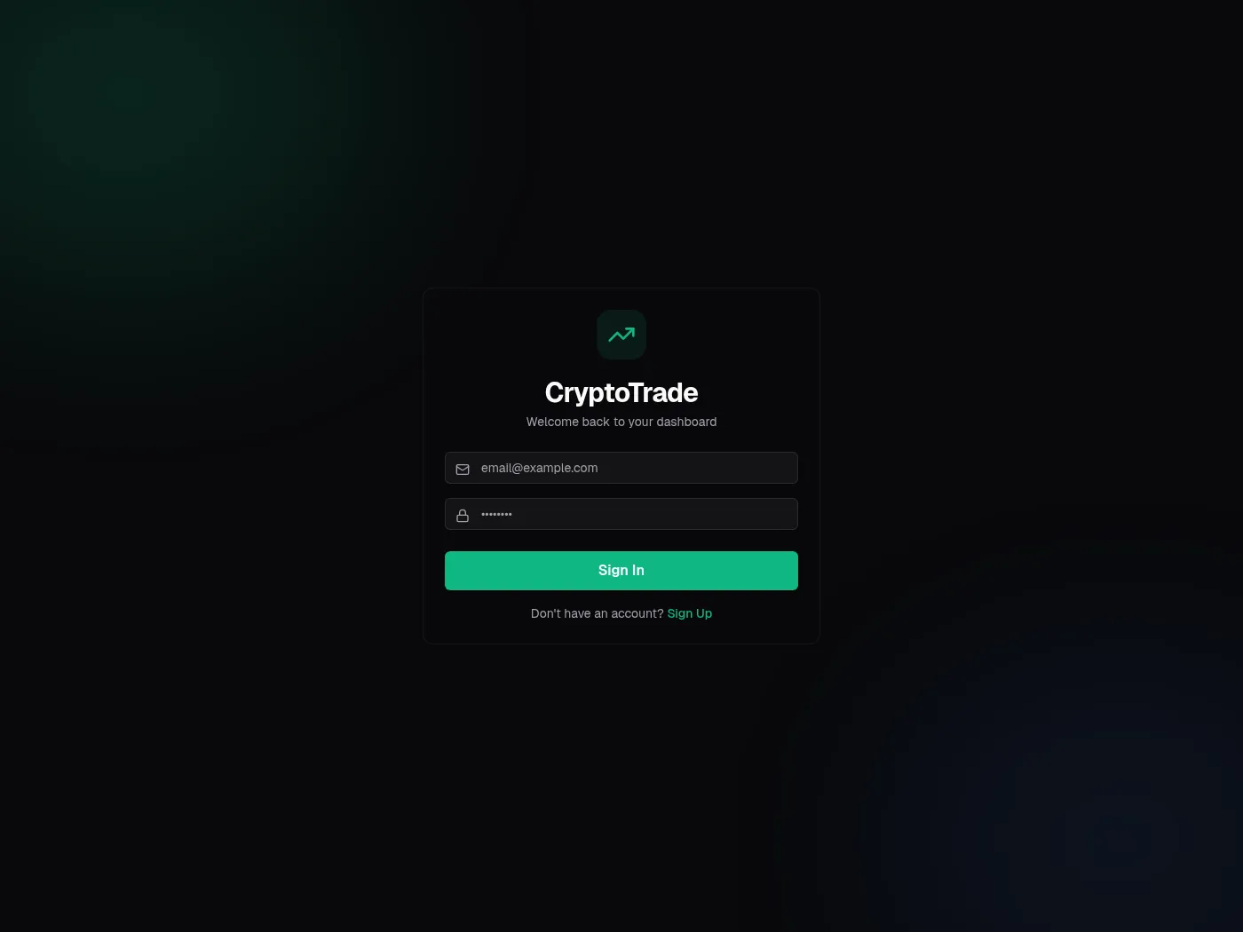 CryptoTrade Dashboard