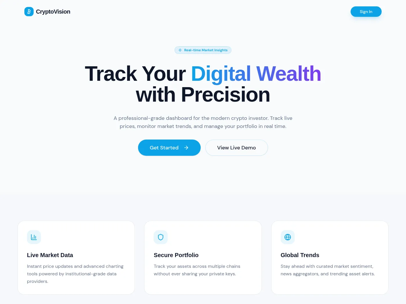CryptoVision Dashboard
