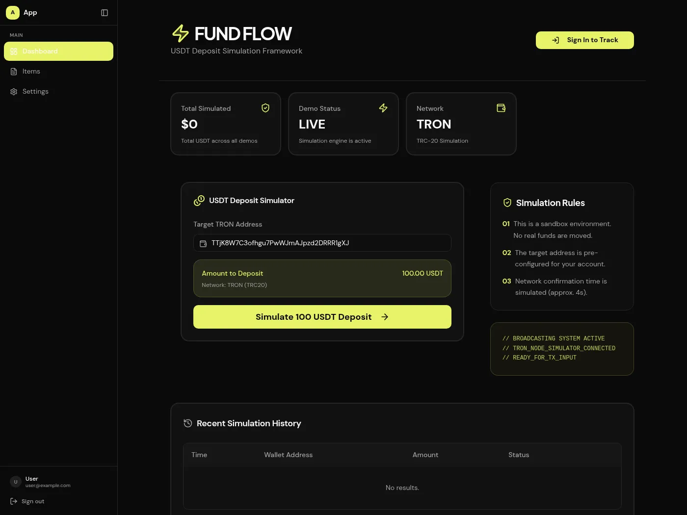 Crypto Deposit Demo