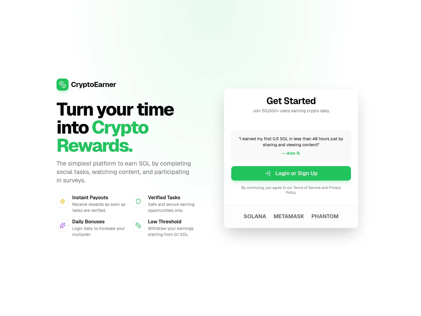 CryptoEarner App