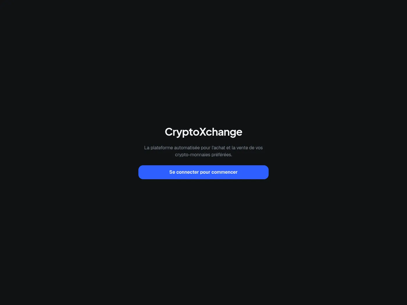 CryptoXchange Platform