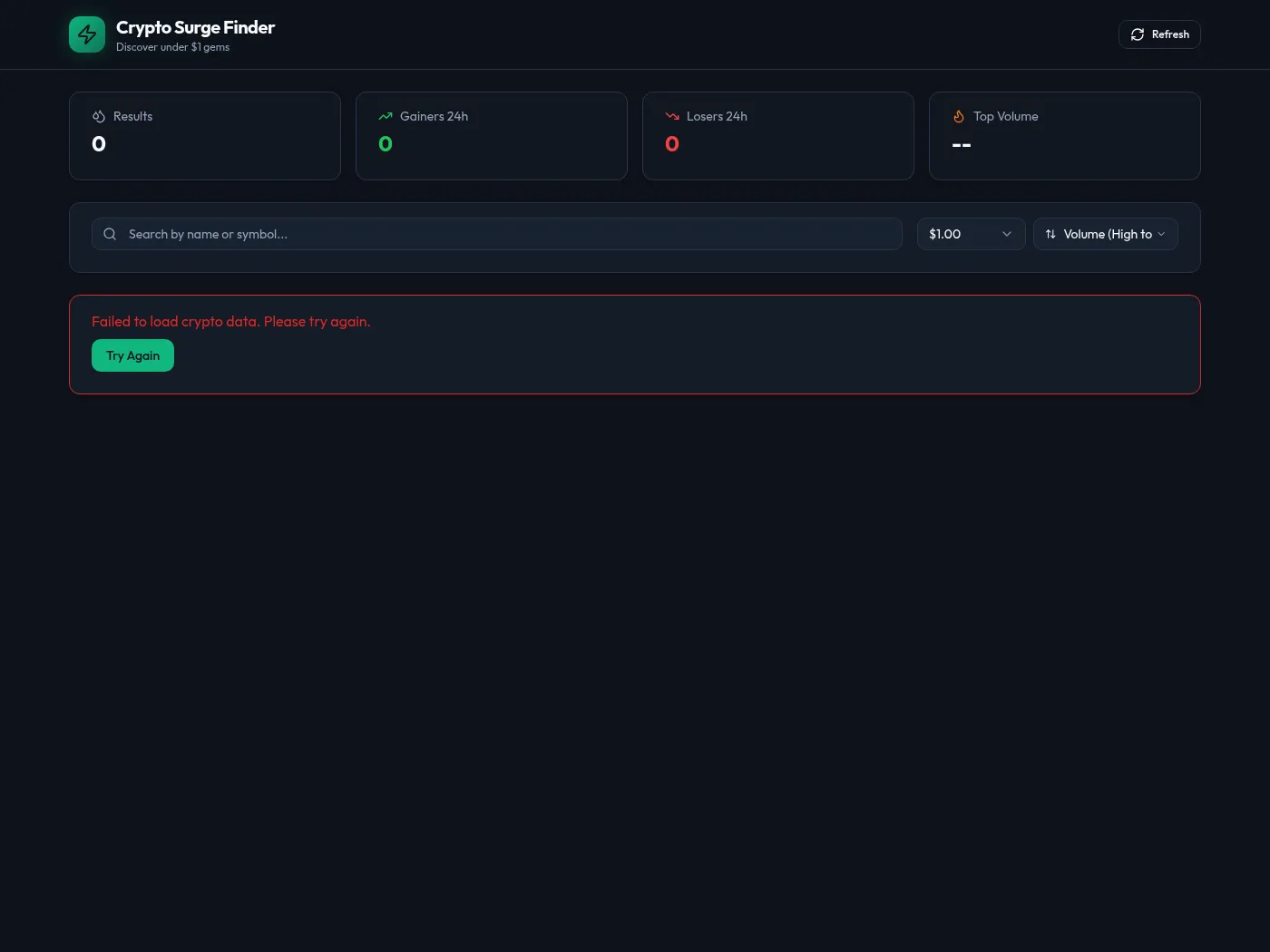 Crypto Surge Finder