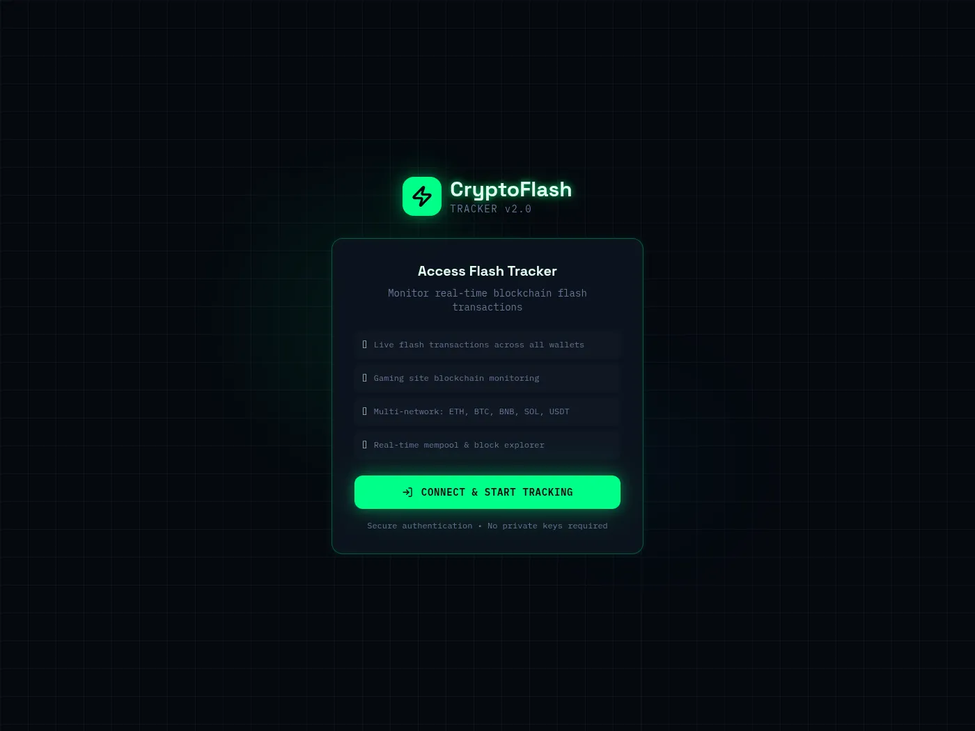 Crypto Flash Tracker