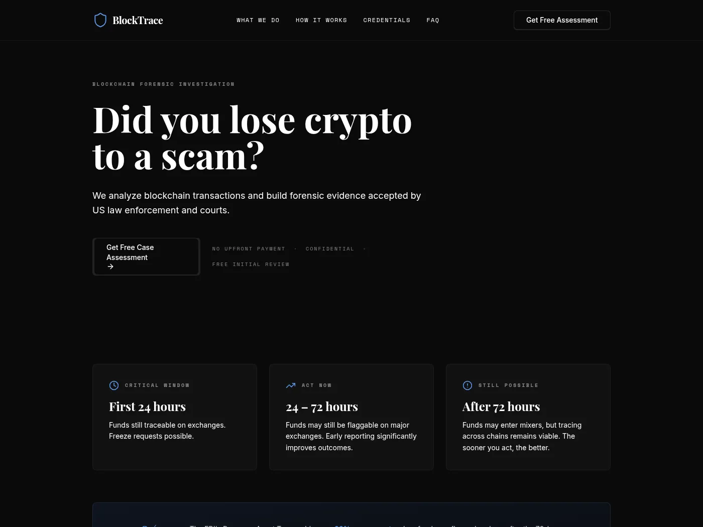 Crypto Forensics Landing