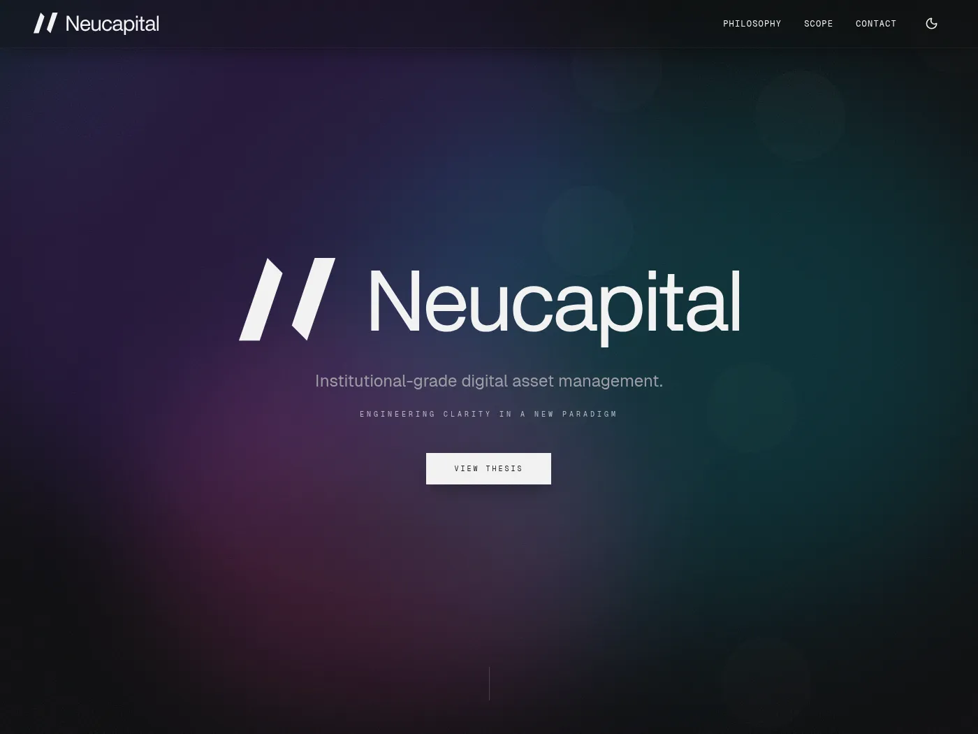 Crypto Hedge Fund Page