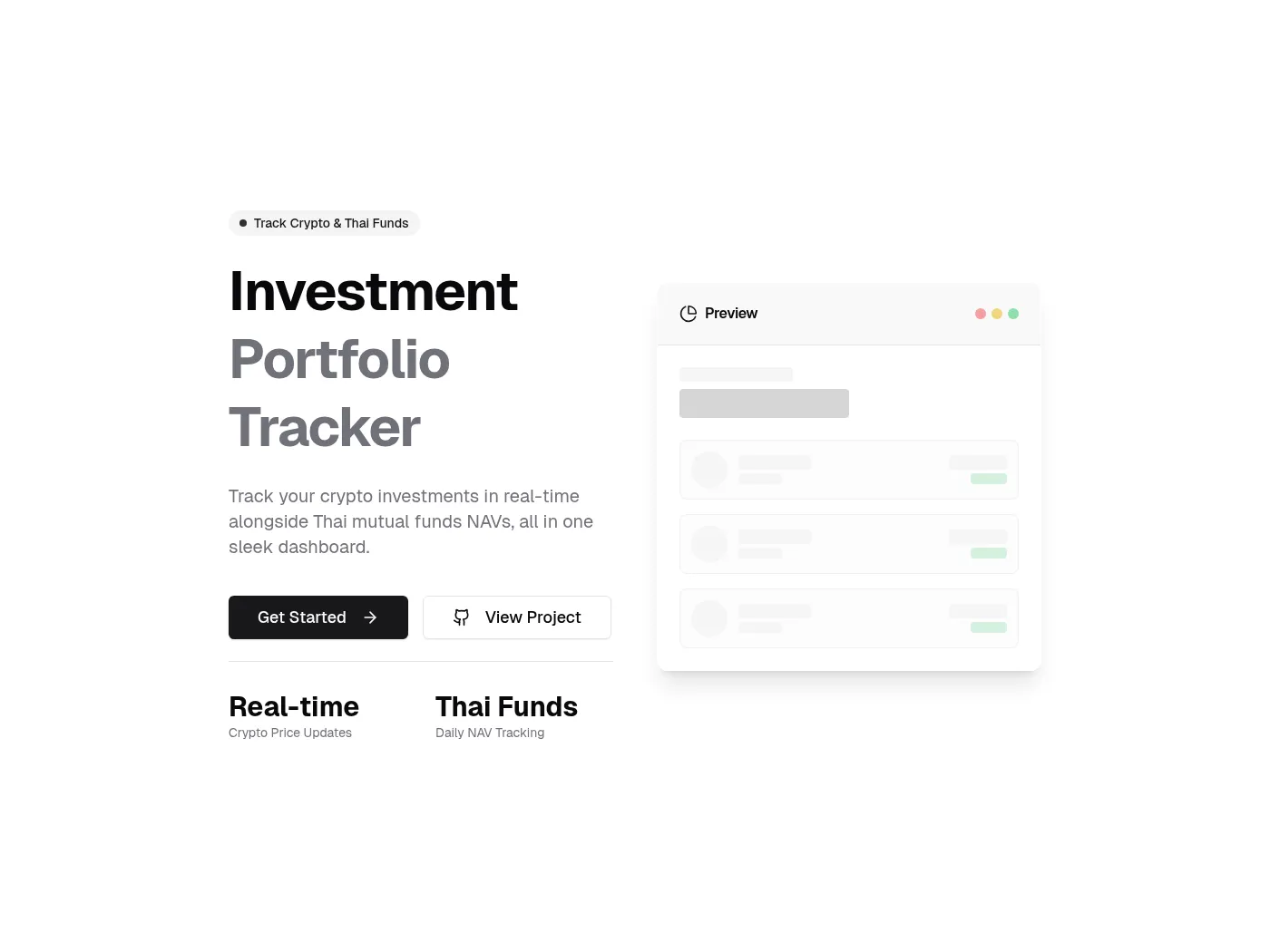 Crypto & Fund Tracker