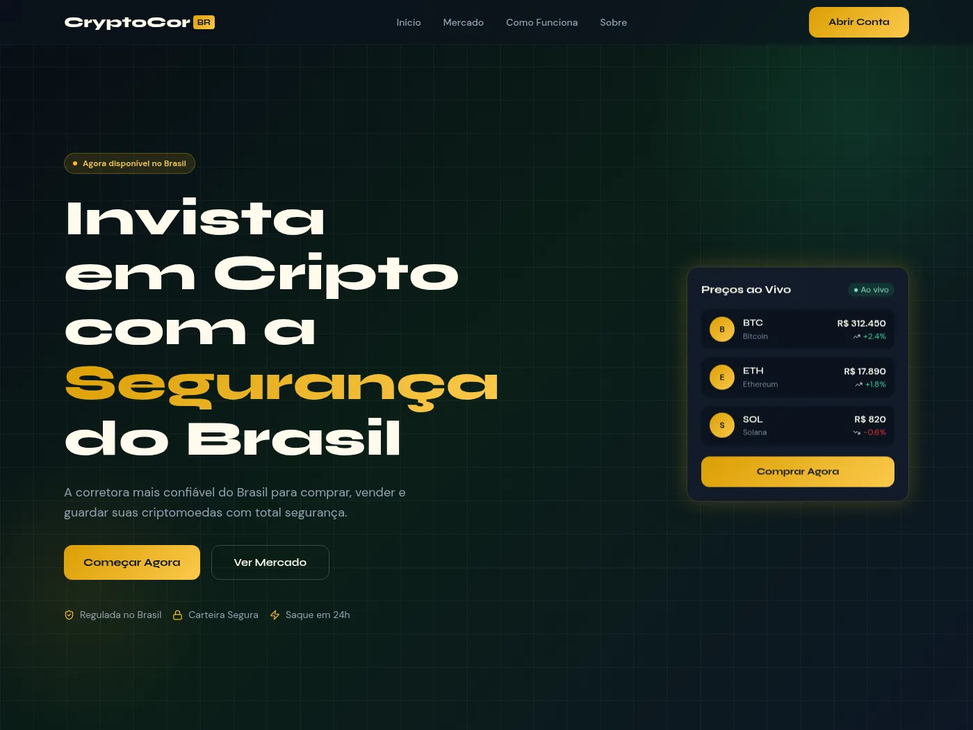 CryptoCor Brasil Landing