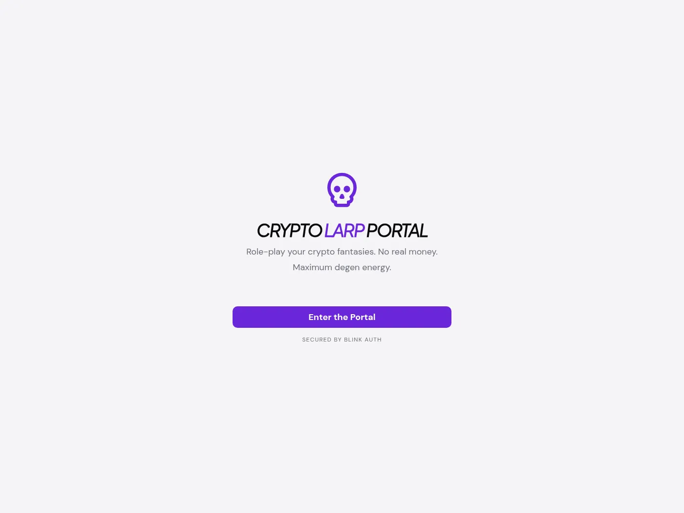 Crypto Larp Portal