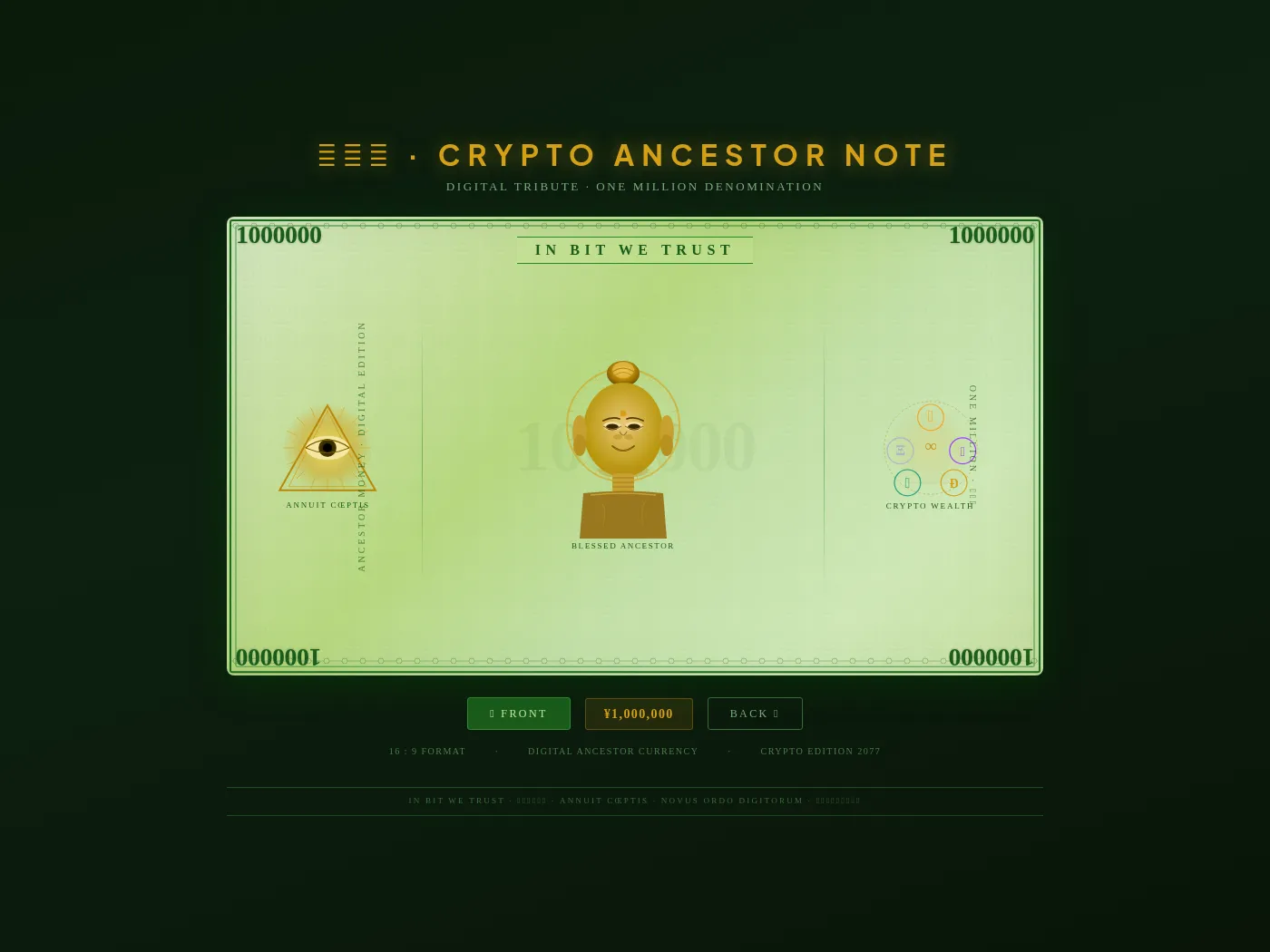 Crypto Ancestor Note Designer