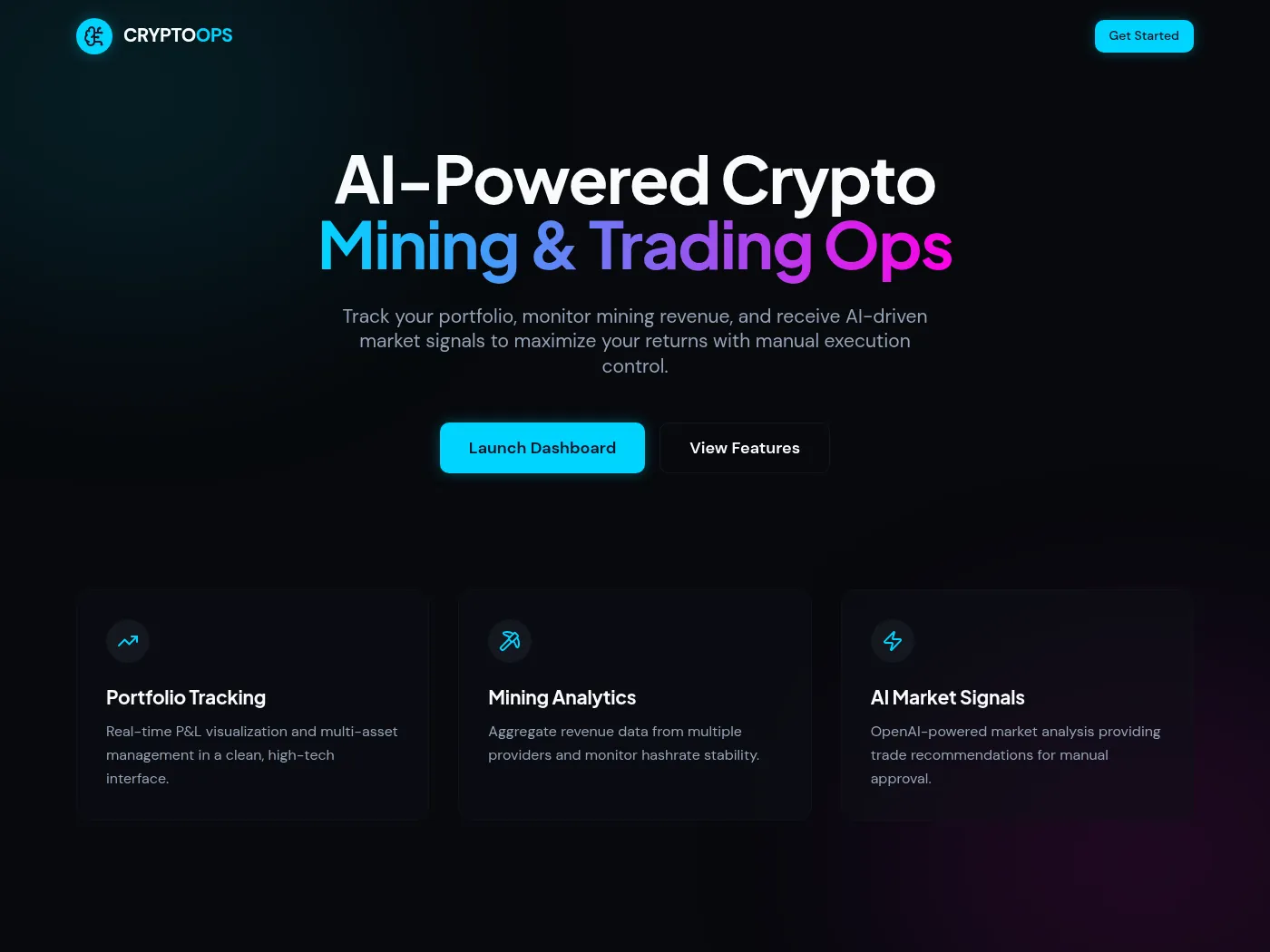 AI Crypto Ops Dashboard