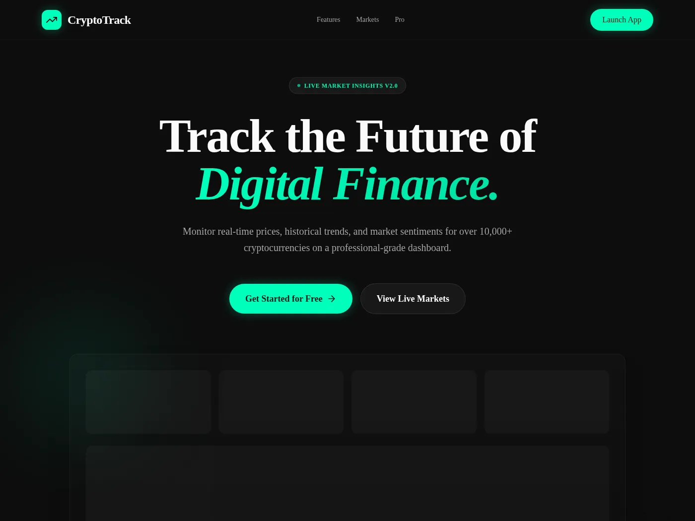 CryptoTrack Dashboard