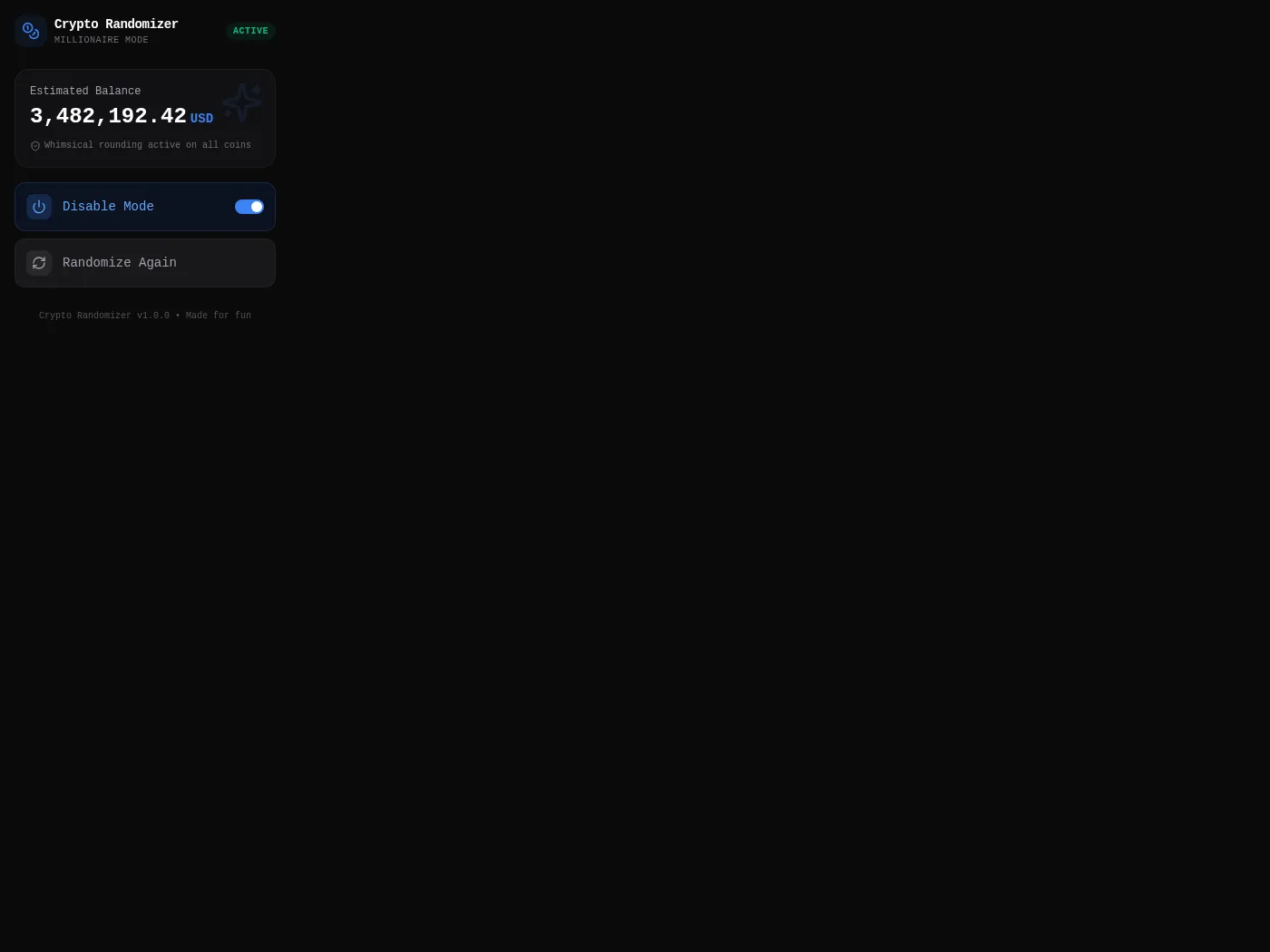Crypto Coin Randomizer