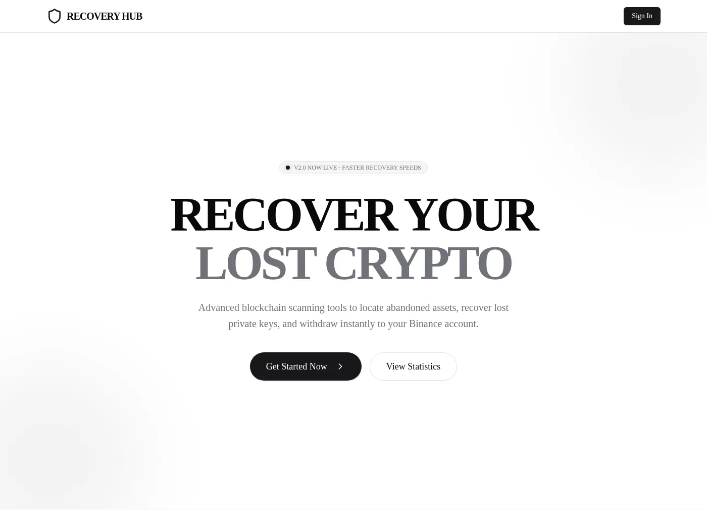 Crypto Account Recovery Hub