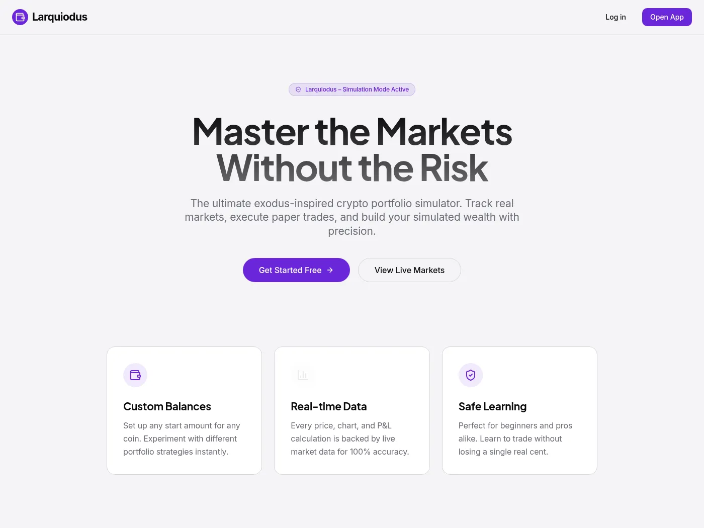 Larquiodus Crypto Simulator