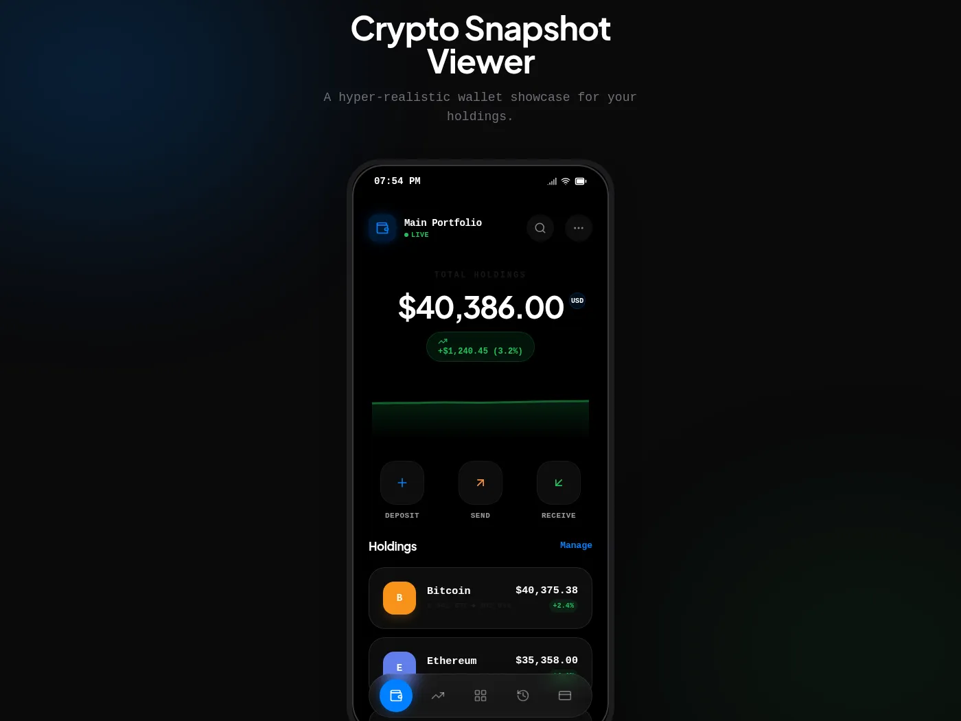 Crypto Snapshot Viewer
