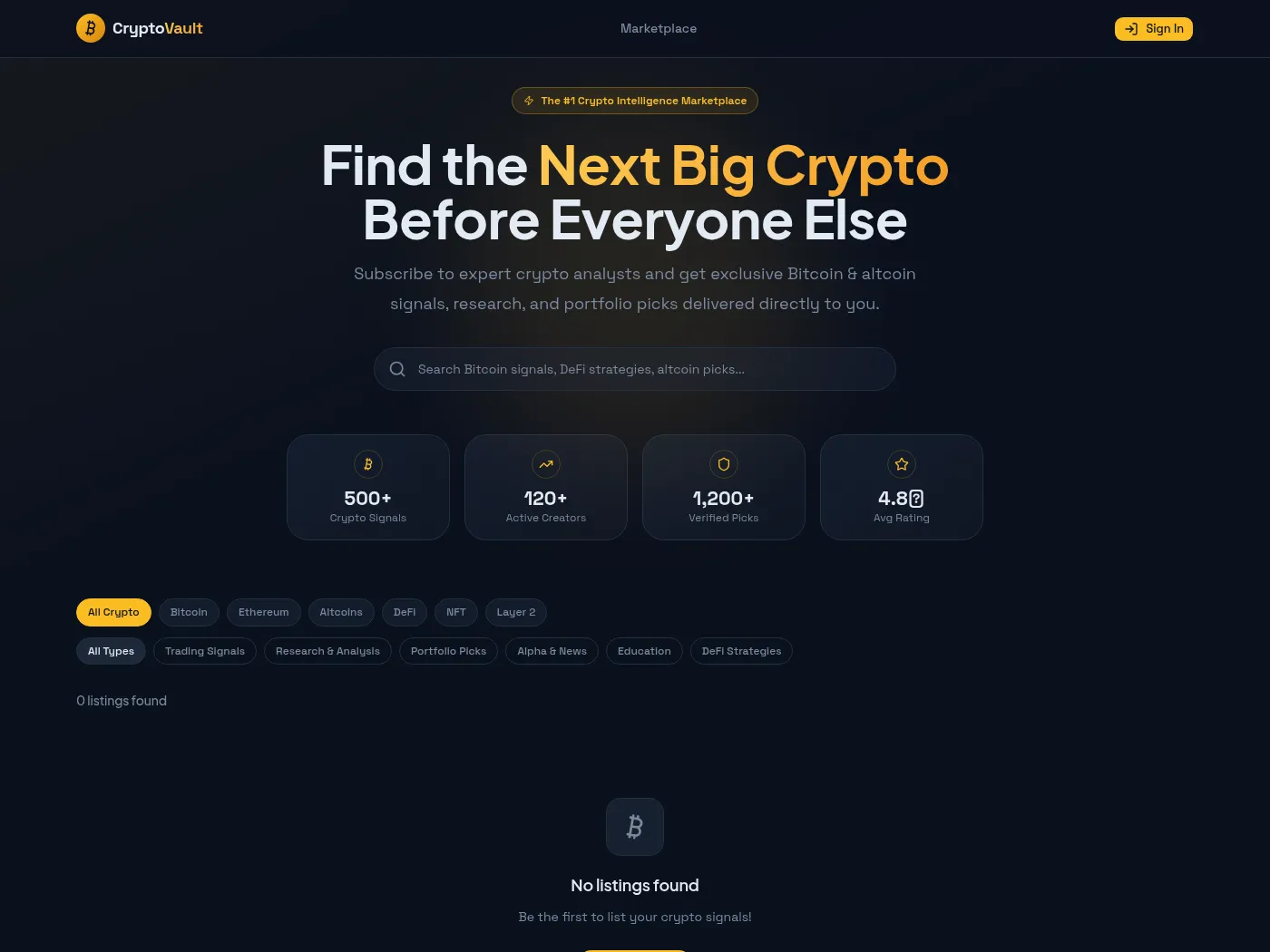 Crypto Subscription Finder