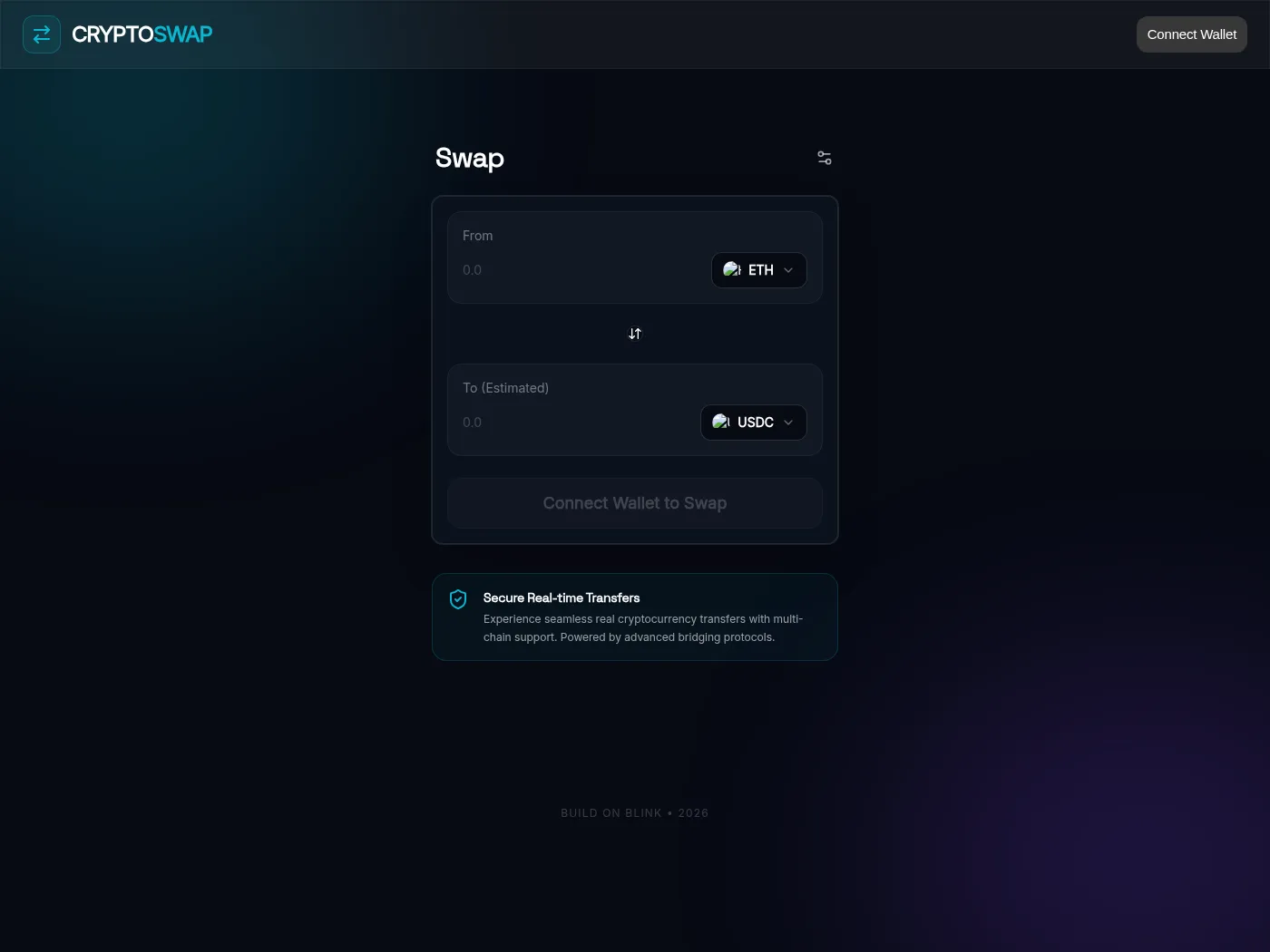 Crypto Swap Portal