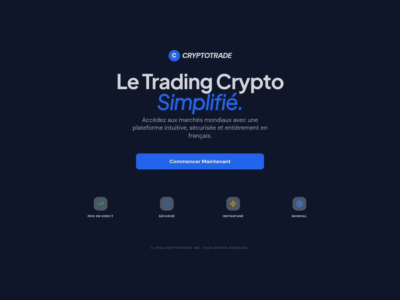 Crypto Trading Plateforme